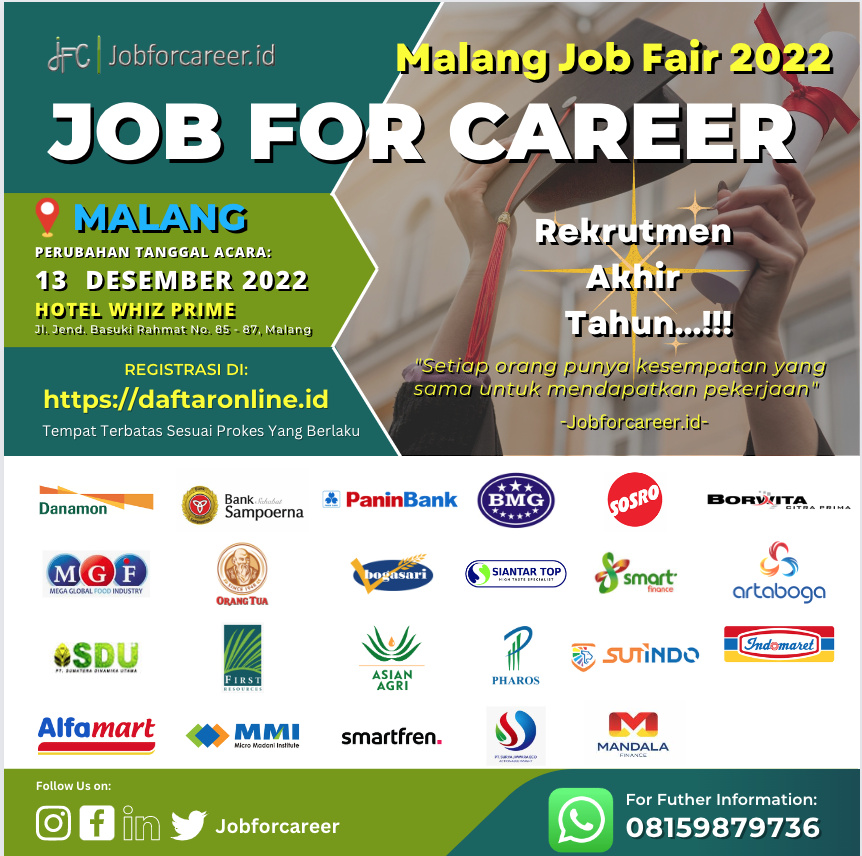 Malang Job Fair 2022 13 Des 2022 | JobForCareer