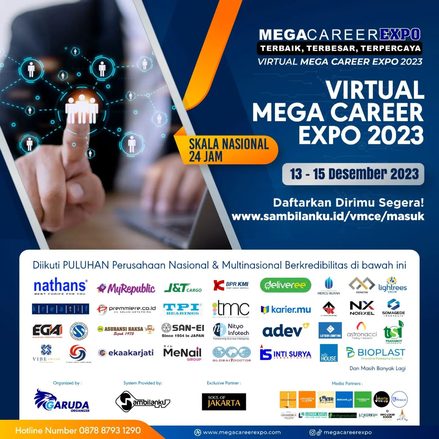 Virtual Mega Career Expo 2023 Nasional 13-15 Des 2023 | Garuda Organizer