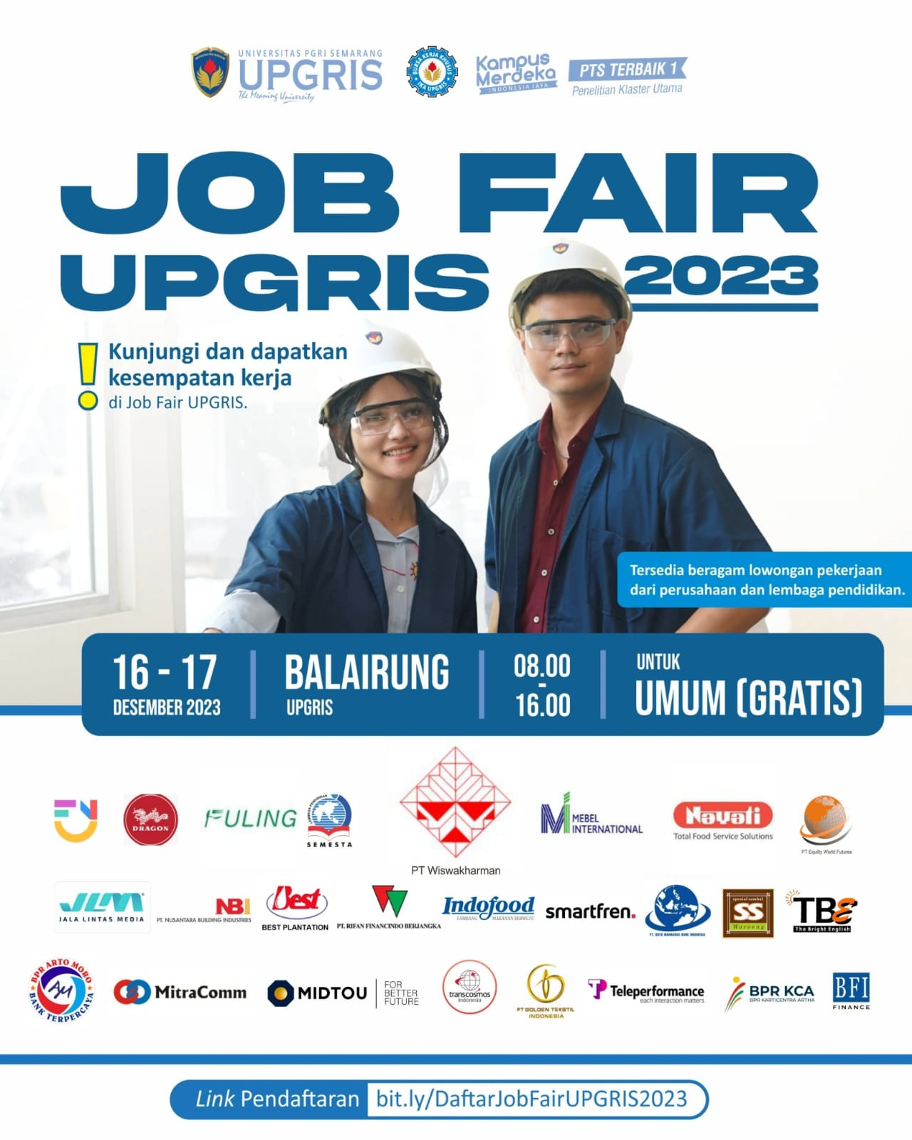 Job Fair UPGRIS 2023 Semarang 16-17 Des 2023 | Universitas PGRI Semarang