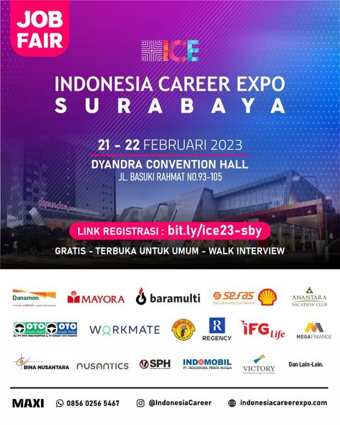 Indonesia Career Expo Surabaya 21-22 Feb 2023 | Maxi Organizer