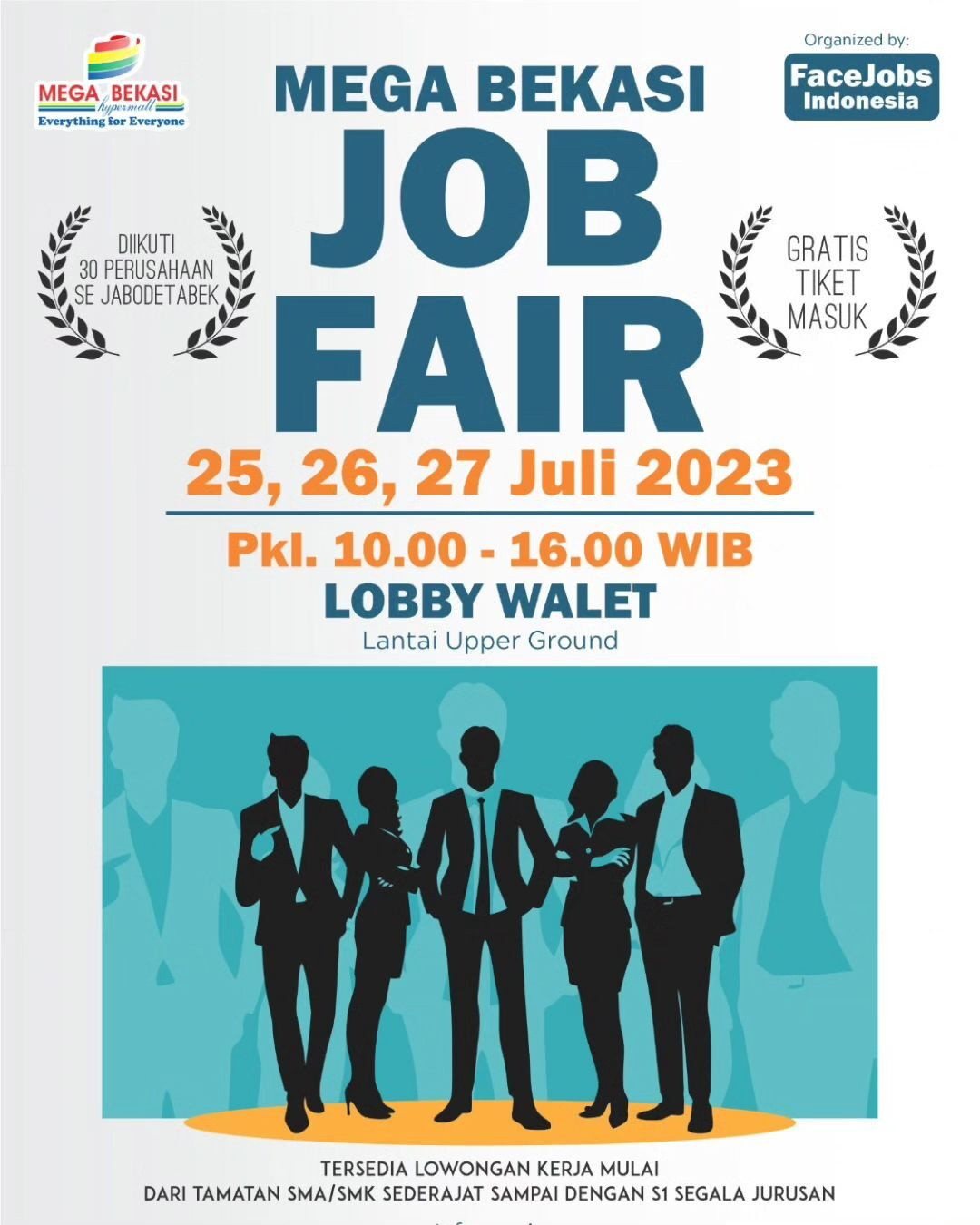 Mega Bekasi Job Fair 2023 25-27 Jul 2023 | FaceJobs Indonesia