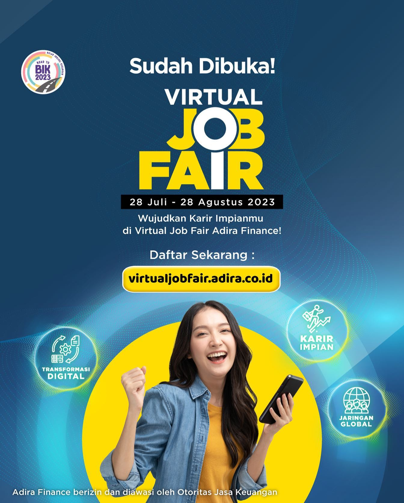 Virtual Job Fair Adira Finance 2.0 Nasional 28 Jul - 28 Agt 2023 | Adira Finance