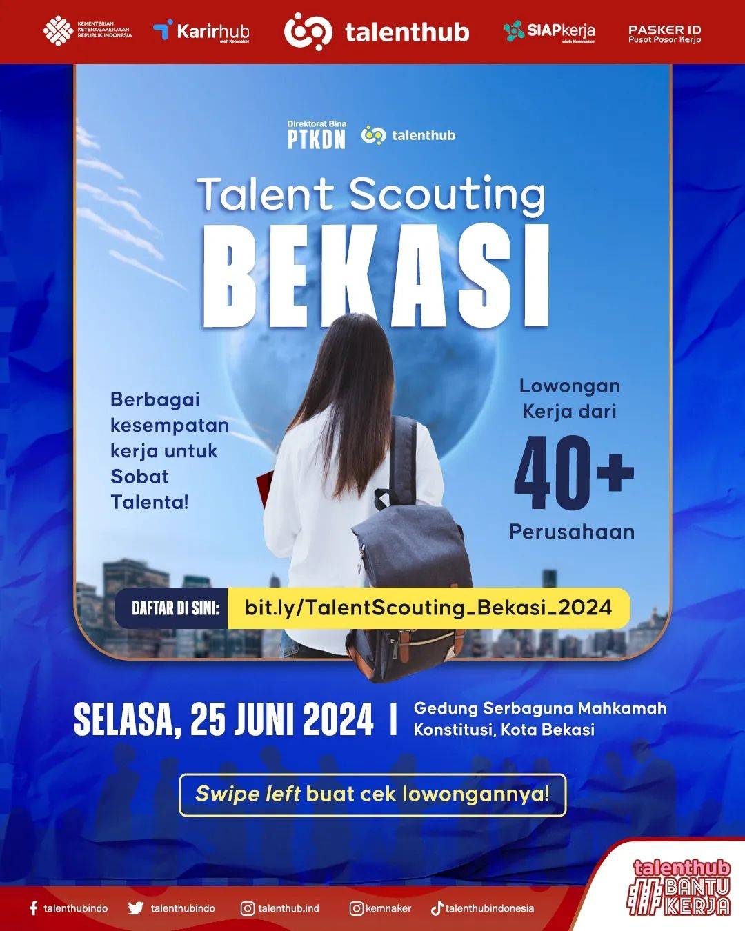 Talent Scouting Bekasi 25 Jun 2024 | KEMNAKER