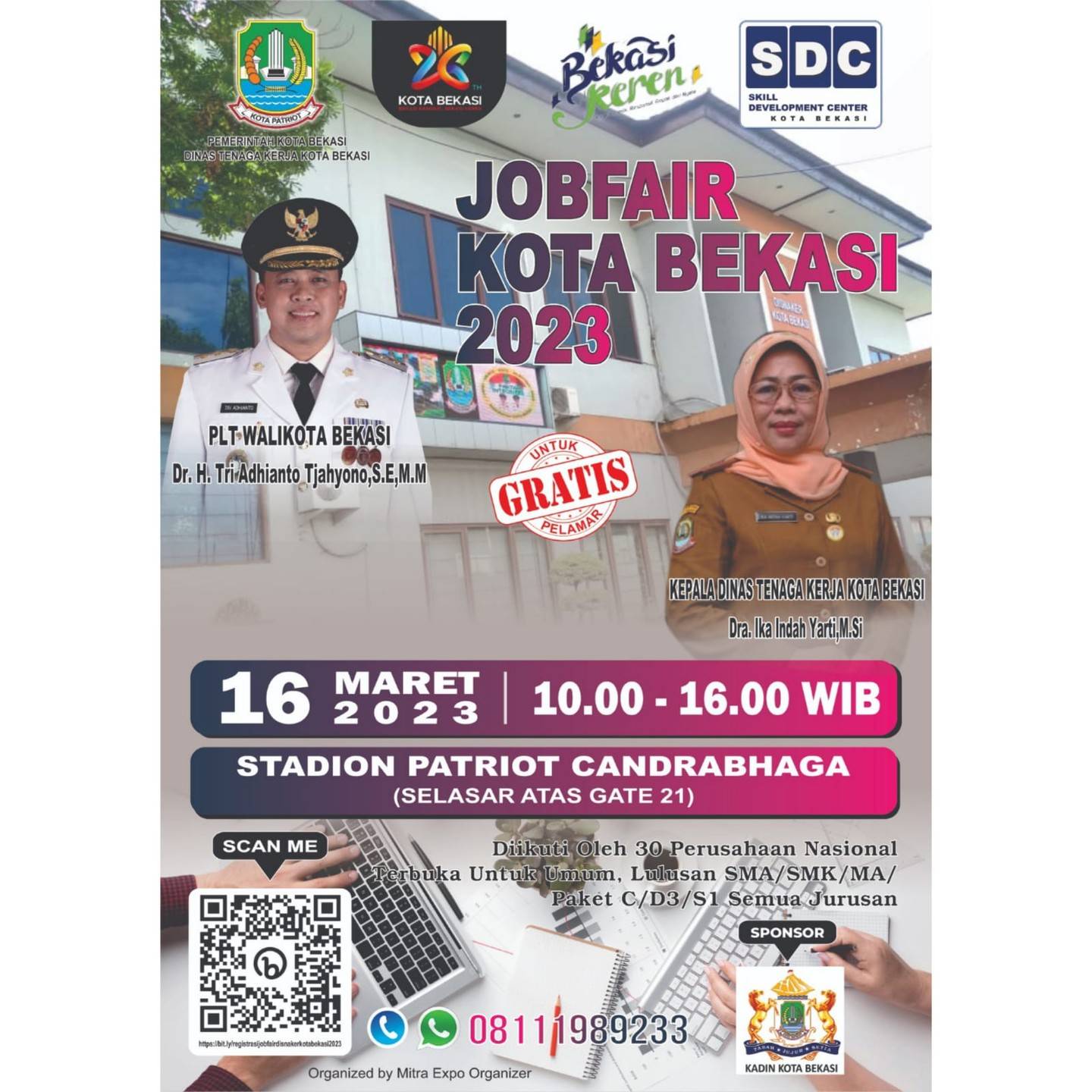 Job Fair Kota Bekasi 2023 16 Mar 2023 | DISNAKER