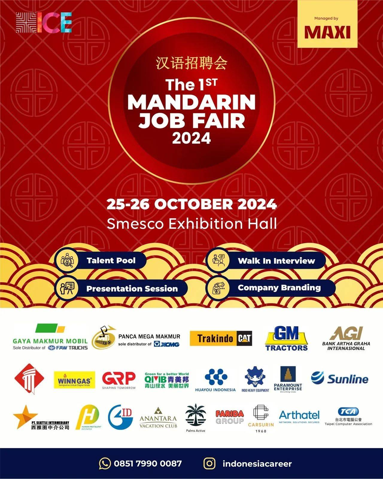 The 1st Mandarin Job Fair 2024 Jakarta Selatan 25-26 Okt 2024 | Maxi ...