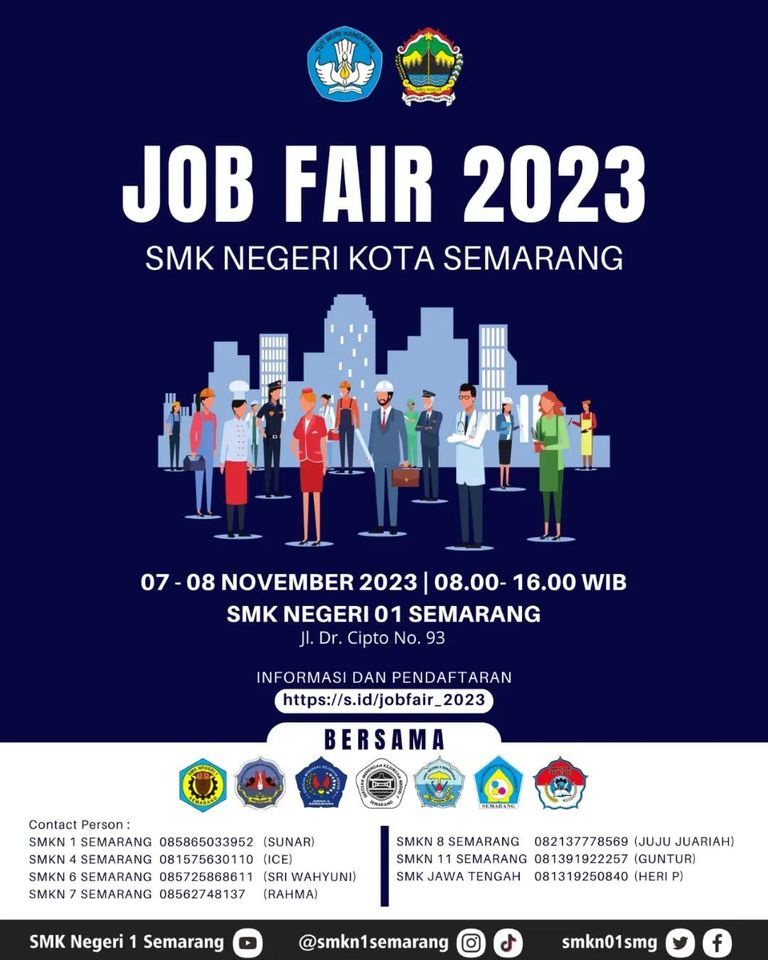 Job Fair 2023 Semarang 07-08 Nov 2023 | SMK Negeri 01 Semarang