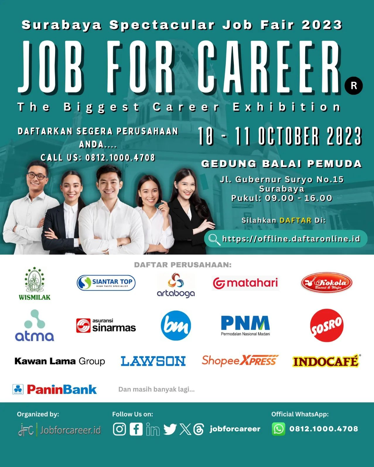 Surabaya Spectacular Job Fair 2023 10-11 Okt 2023 | JobForCareer