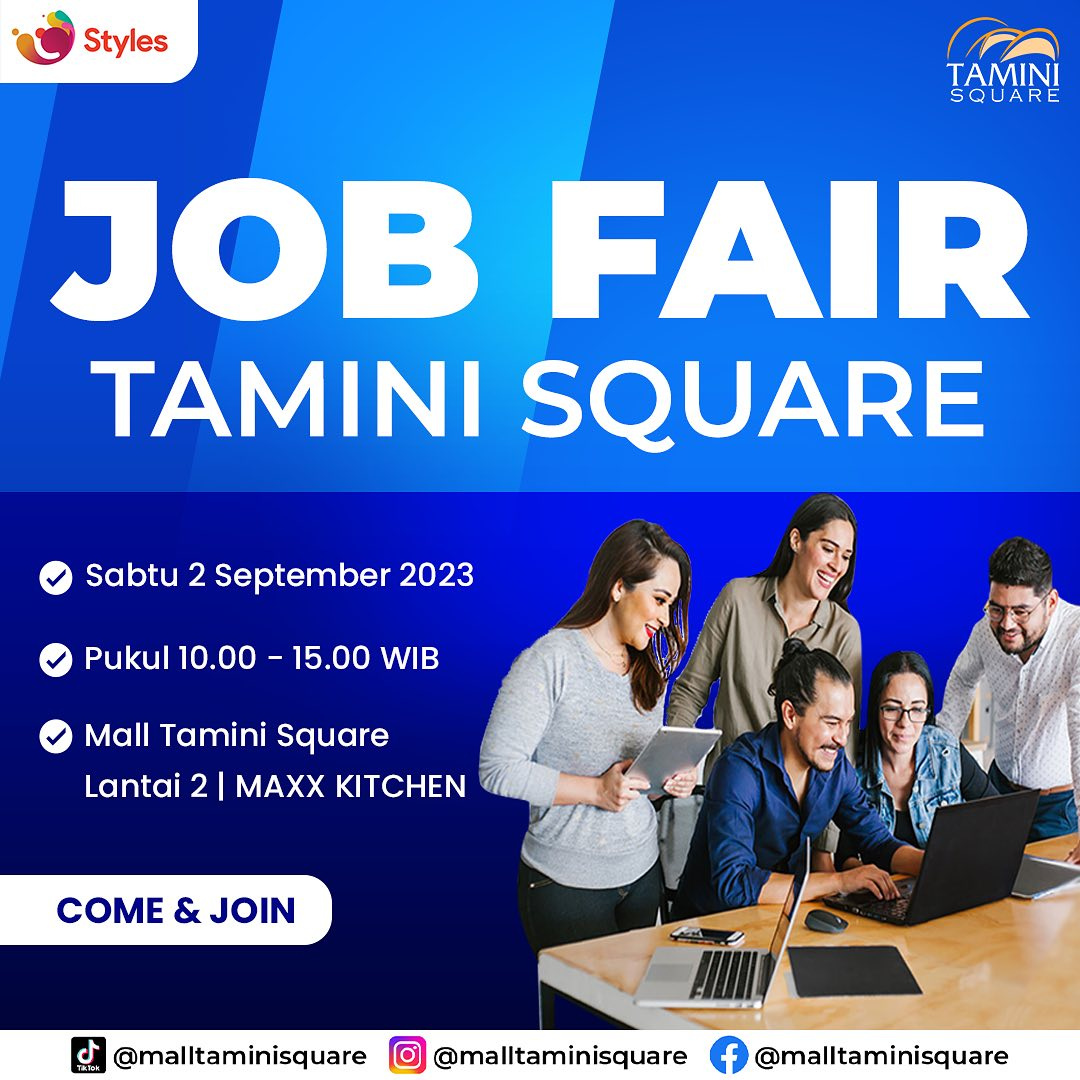 Job Fair Tamini Square Jakarta Timur 02 Sep 2023 | Mall Tamini Square